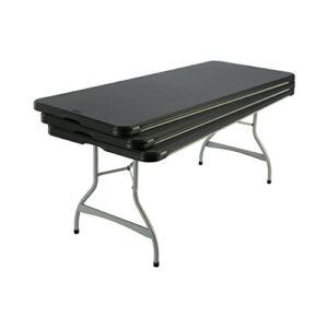 Lifetime Products 280350 Commercial Stacking Folding Table, 6', Black