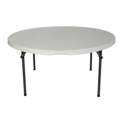 Lifetime 60" Round Folding Table (Set of 15) Finish: White Granite/Gray