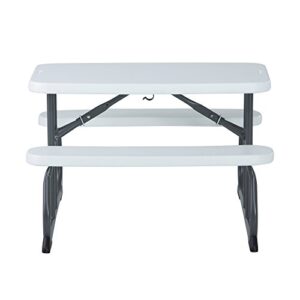 Lifetime Kid's Picnic Table, White and Black