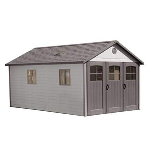 lifetime 60236 11 x 18.5 ft. outdoor storage shed, 11 x 18.5, desert sand