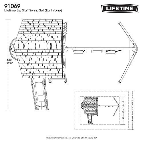 Lifetime 91069 Big Stuff Swing Set, Earthtone