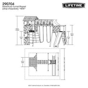 Lifetime 290704 Adventure Tunnel Swing Set, Earthtone