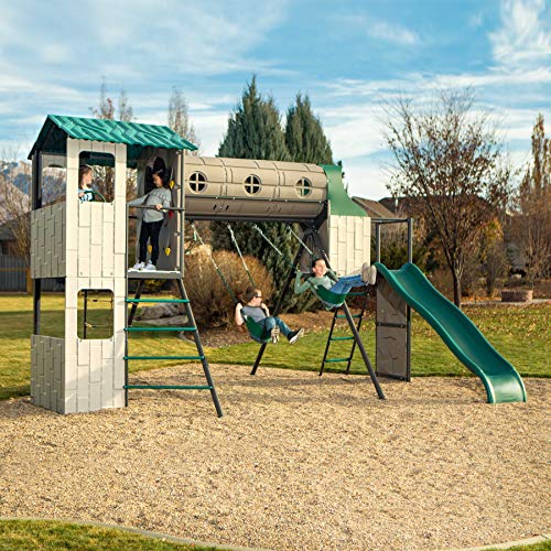 Lifetime 290704 Adventure Tunnel Swing Set, Earthtone