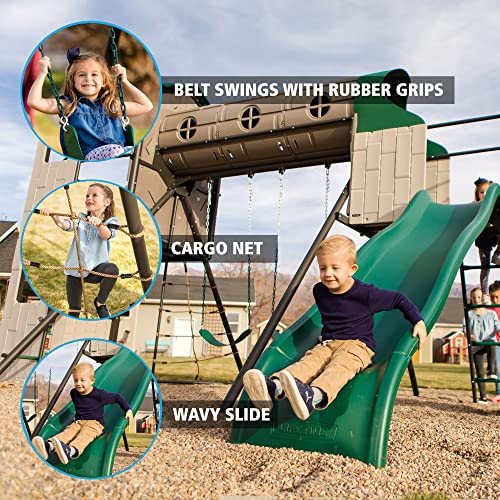 Lifetime 290704 Adventure Tunnel Swing Set, Earthtone