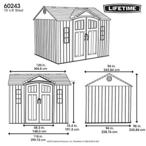 Lifetime 60243 10 x 8 Ft. Outdoor Storage Shed