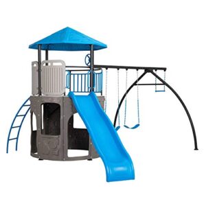 lifetime adventure tower swing set – blue (90918)