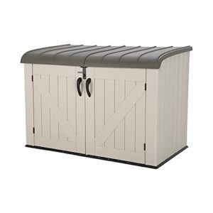 lifetime products 60170 horizontal storage box, tan