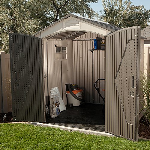 Lifetime 60042 7' X 7' Outdoor Storage Shed, Desert Sand