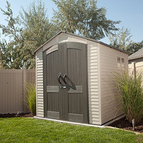 Lifetime 60042 7' X 7' Outdoor Storage Shed, Desert Sand