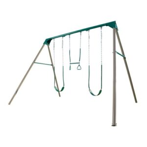 lifetime 290038 heavy duty a-frame metal swing set, earthtone