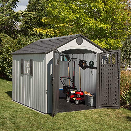 Lifetime 60202 8 x 10 Ft. Outdoor Storage Shed, Gray