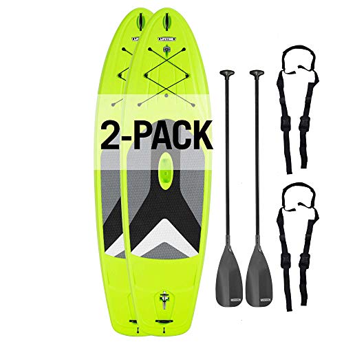 Lifetime 90891 Horizon 100 Stand-Up Paddleboard, 2 Pack, Paddles Included, Lime Green, 10'