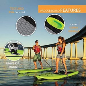 Lifetime 90891 Horizon 100 Stand-Up Paddleboard, 2 Pack, Paddles Included, Lime Green, 10'