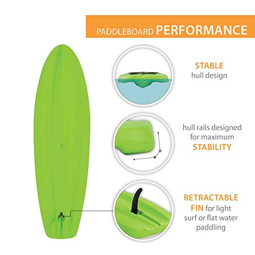 Lifetime 90891 Horizon 100 Stand-Up Paddleboard, 2 Pack, Paddles Included, Lime Green, 10'