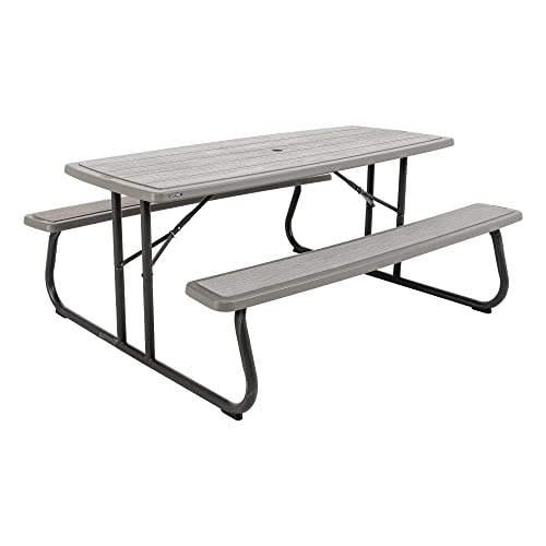 Lifetime Folding Picnic Table, 6-Foot, Gray