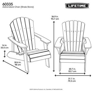 Lifetime 60335 Adirondack Chair, Shale Stone