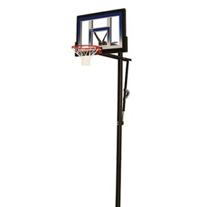 lifetime 90020 height adjustable in ground basketball system, 48 inch shatterproof backboard