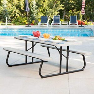 Lifetime 260265 6-Foot Classic Folding Picnic Table, Gray