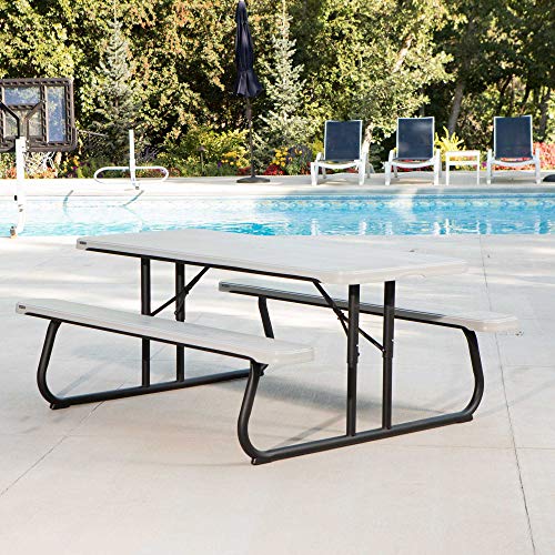 Lifetime 260265 6-Foot Classic Folding Picnic Table, Gray