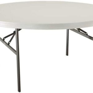 Lifetime 22971 60-Inch Round Table with 60-Inch Round Molded Top, Almond Finish