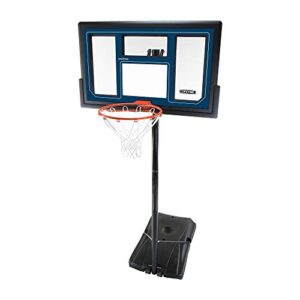 Lifetime 1529 Courtside Height Adjustable Portable Basketball System, 50 Inch, Black/Red/Blue, Standard & Wilson Sporting Goods Wilson NCAA Final Four Edition Basketball, Official - 29.5"