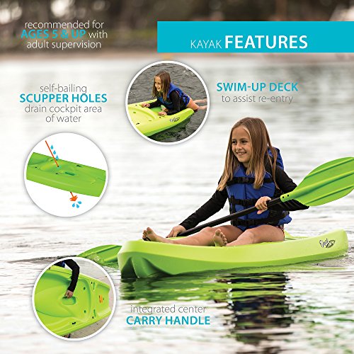 Lifetime Dash 66 Youth Kayak (Paddle Included), Lime Green