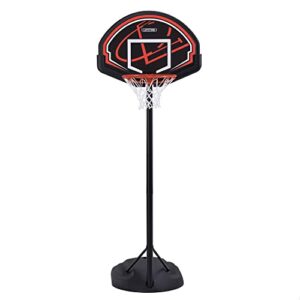 lifetime 90022 32″ youth portable basketball hoop, red/black