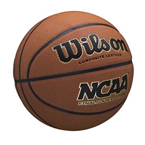 Lifetime 71281 In Ground Power Lift Basketball System, 52 Inch Shatterproof Backboard & Wilson Sporting Goods Wilson NCAA Final Four Edition Basketball, Official - 29.5",WTB1233