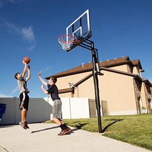 Lifetime 71281 In Ground Power Lift Basketball System, 52 Inch Shatterproof Backboard & Wilson Sporting Goods Wilson NCAA Final Four Edition Basketball, Official - 29.5",WTB1233