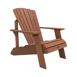 Lifetime Faux Wood Adirondack Chair, Brown with Classic Accessories Veranda Adirondack Patio Chair Cover - Durable and Water Resistant Outdoor Chair Cover, Standard