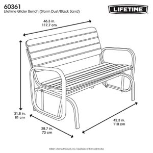 Lifetime Swing Glider Bench, Storm Dust