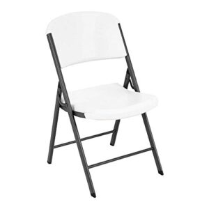 lifetime 22804 classic commercial folding chair, white granite, 1-pack