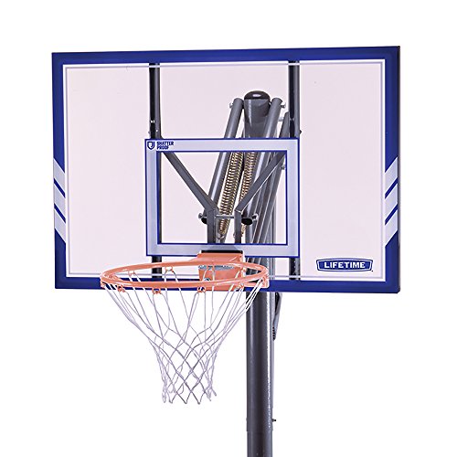 Lifetime 71546 Portable Basketball System, 44 Inch Shatterproof Backboard