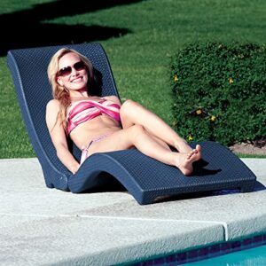 Robelle Premium Poolside Patio Chaise Lounge Chair, Blue