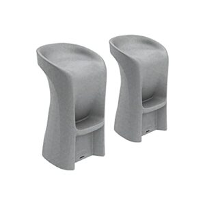 ledge lounger in-pool barstool (set of 2) (granite gray, bar height)