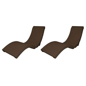 swimways 6042376 terrasol sonoma all weather rattan-look low profile deck or in-pool chaise lounge chair pool float, brown (2 pack)