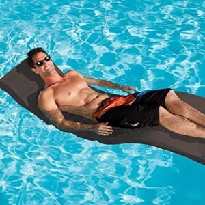 SwimWays 6042376 TerraSol Sonoma All Weather Rattan-Look Low Profile Deck or in-Pool Chaise Lounge Chair Pool Float, Brown (2 Pack)