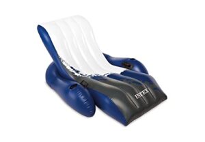 intex floating recliner inflatable lounge, 71in x 53in, multicolor