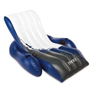 Intex Floating Recliner Inflatable Lounge, 71in X 53in, Multicolor