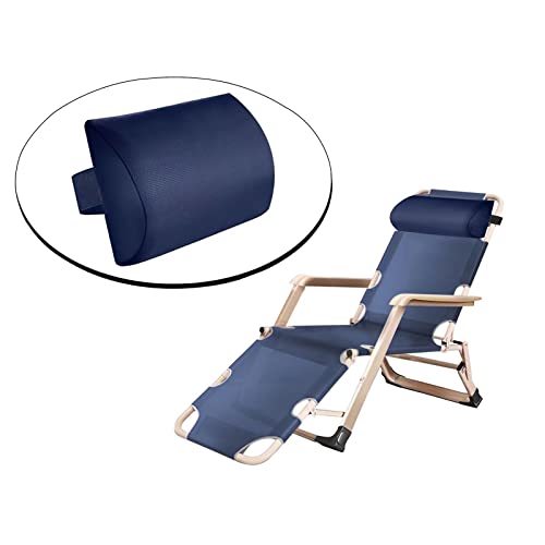 Lounger Chair Pillow with Elastic Band, 14.8x6.8x2.2 in Recliner Head Pillow Removable, Ergonomic Lounger Headrest for Backyard, Picnics, Beach