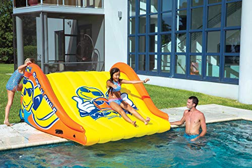 Wow Sports Slide N Smile Slide with 2 Lanes, Giant Floating Water Slide for Adults and Kids