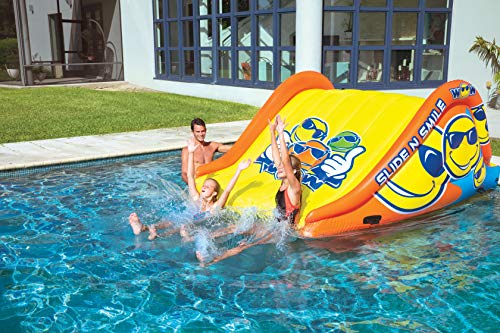 Wow Sports Slide N Smile Slide with 2 Lanes, Giant Floating Water Slide for Adults and Kids