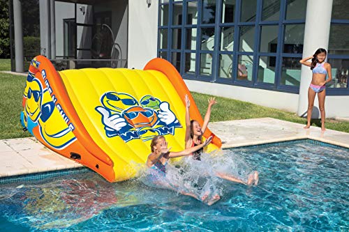 Wow Sports Slide N Smile Slide with 2 Lanes, Giant Floating Water Slide for Adults and Kids