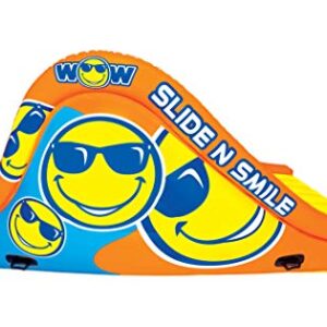 Wow Sports Slide N Smile Slide with 2 Lanes, Giant Floating Water Slide for Adults and Kids