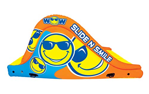 Wow Sports Slide N Smile Slide with 2 Lanes, Giant Floating Water Slide for Adults and Kids