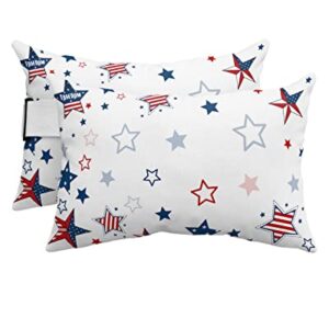 Prime Leader Recliner Head Pillow Ledge Loungers Chair Pillows with Insert American Flag Stars 4Th of July Independence Day Lumbar Pillow with Adjustable Strap Outdoor Waterproof Patio Pillows, 2 PCS