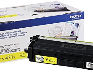 Brother TN-431C TN-431M TN-431Y DCP-L8410 HL-L8260 L8360 MFC-L8610 L8690 L8900 Toner Cartridge Set (Cyan Magenta Yellow, 3-Pack) in Retail Packaging