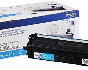 Brother TN-431C TN-431M TN-431Y DCP-L8410 HL-L8260 L8360 MFC-L8610 L8690 L8900 Toner Cartridge Set (Cyan Magenta Yellow, 3-Pack) in Retail Packaging