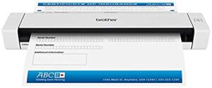 brother mobile color page scanner, ds-620, fast scanning speeds, compact and lightweight, compatible with br-receipts, black