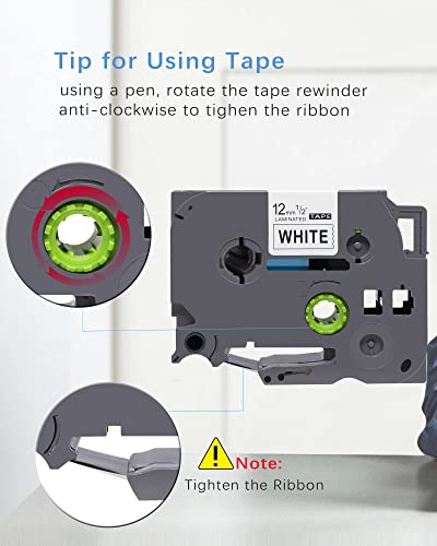 Aitaperste Compatible Tape Replacement for Brother TZe-231 TZe TZ Tape 12mm 0.47 Laminated White Compatible with Ptouch Label Maker PT-H110 PT-D210 PT-1290 PT-D600 PT-P700 PT-D450, 26.2 Feet, 4 Pack